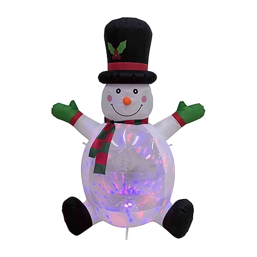 Northlight Inflatable Snowman with Top Hat - 4-Inch - Multicolor