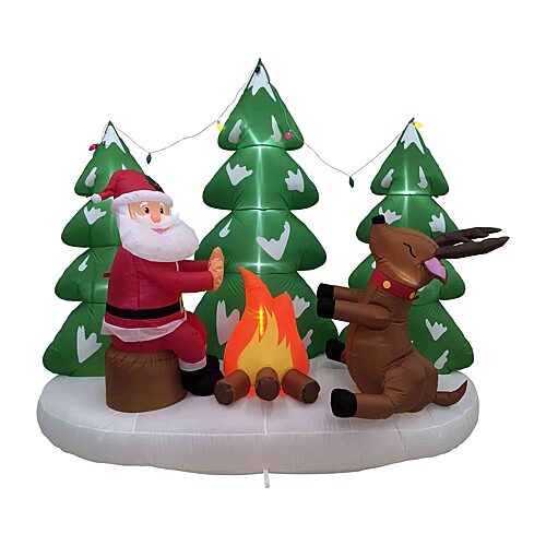 Click here for Northlight Santa And Reindeer Christmas Inflatable... prices