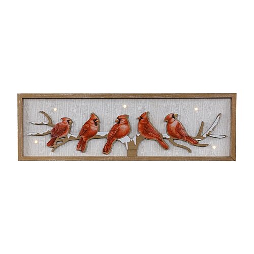 Click here for Northlight 25.5 Prelit Red Cardinals Canvas Art  O... prices