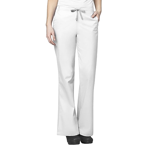 Wink Wonderwork 502 Flare Womens Plus Tall Tag Free Scrub Pant  3x-large  White