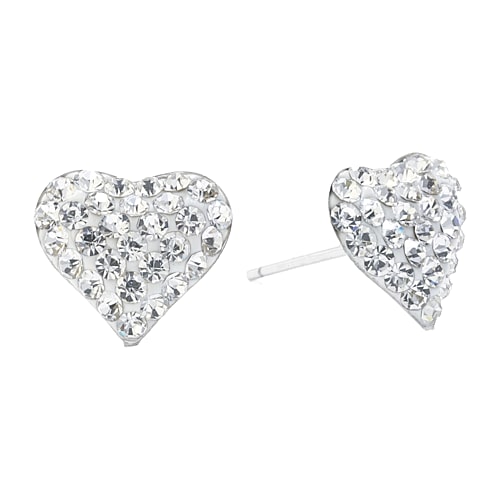 Click here for Silver Treasures Crystal Sterling Silver 10mm Hear... prices