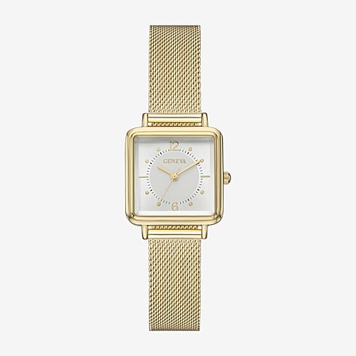 Click here for Geneva Womens Gold Tone Stainless Steel Strap Watc... prices