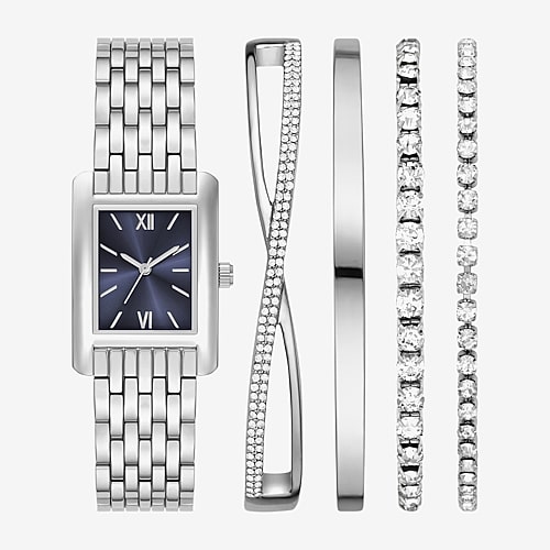 Click here for Womens Silver Tone 5-pc. Watch Boxed Set Fmdjset36... prices