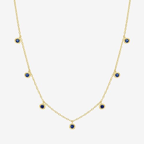 Click here for Lab Created Gemstone 14K Gold Over Silver 18 Inch... prices