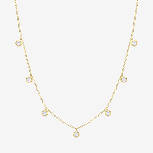 Click here for Lab Created Gemstone 14K Gold Over Silver 18 Inch... prices