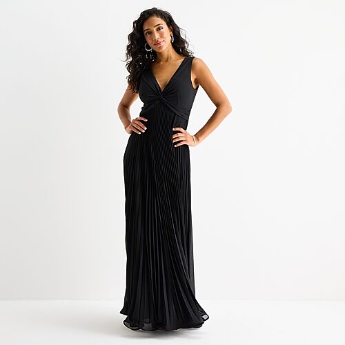 Click here for Melonie T Womens V Neck Sleeveless Evening Gown  1... prices