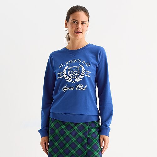 Click here for St. Johns Bay Womens Crew Neck Long Sleeve Sweatsh... prices