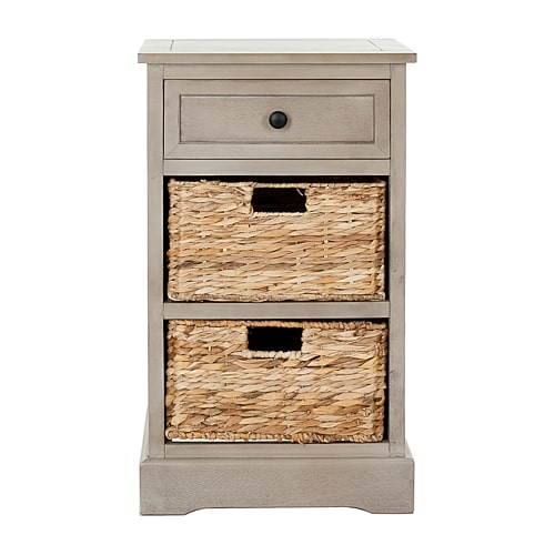 Click here for Carie 3-Drawer Storage End Table  One Size  Gray prices