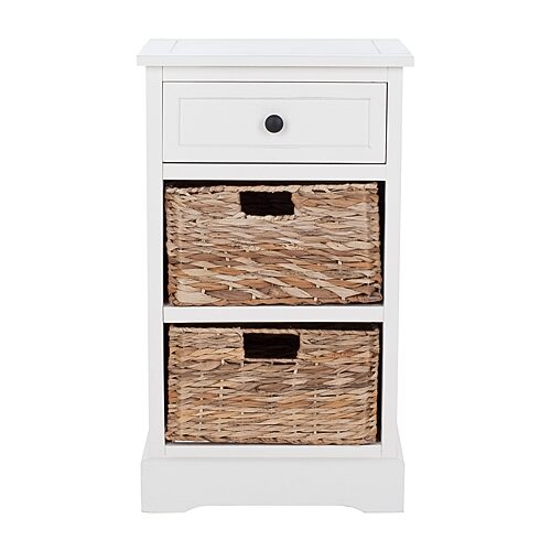 Click here for Carie 3-Drawer Storage End Table  One Size  White prices