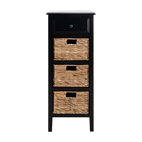 Click here for Michaela 4-Drawer Storage End Table  One Size  Bla... prices