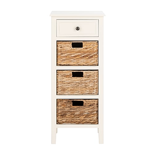 Click here for Michaela 4-Drawer Storage End Table  One Size  Whi... prices