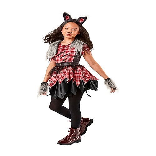 Click here for Little & Big Kid Girls Werewolf 4-pc. Costume  Med... prices