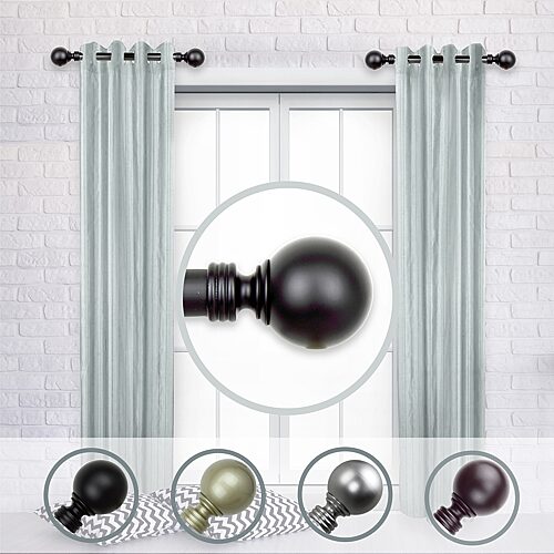 Click here for Rod Desyne (Set Of 2) Globe Side 1 in Curtain Rod... prices