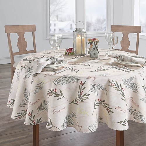 Click here for Elrene Holiday Tree Trimmings Tablecloth - 60 x 84... prices