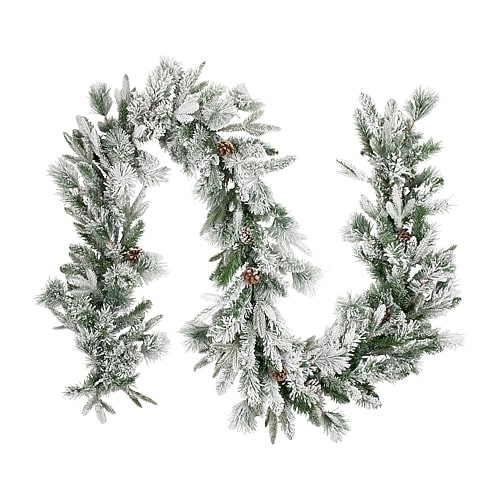 Click here for 9 x 14 Pre-Lit Flocked Mixed Rosemary Emerald Pine... prices