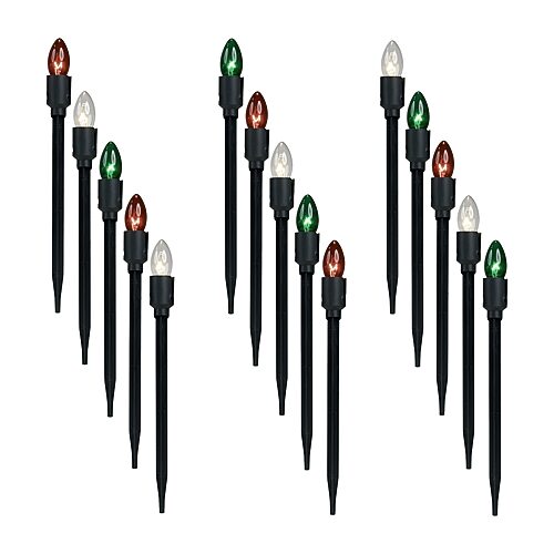 Click here for Set of 15 Lighted Red Clear and Green C9 Christmas... prices