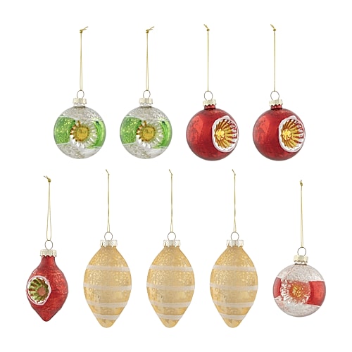Click here for Northlight Refleor 2-Finish 9-pc. Christmas Orname... prices