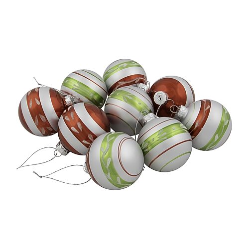 Click here for Northlight Striped Vintage 9-pc. Christmas Ornamen... prices