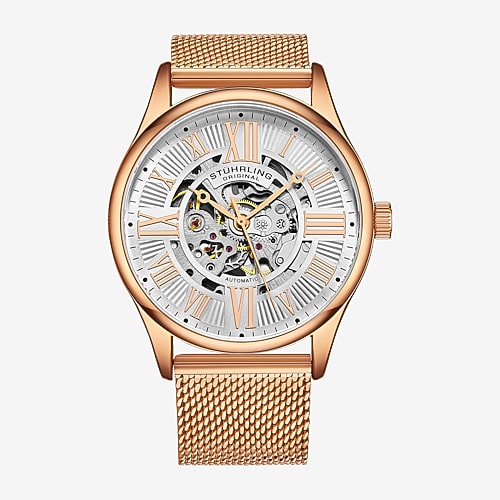 Click here for Stuhrling Mens Automatic Rose Goldtone Stainless S... prices
