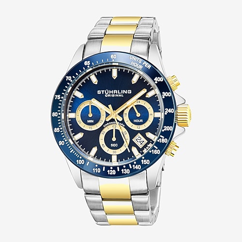 Click here for Stuhrling Mens Chronograph Two Tone Stainless Stee... prices
