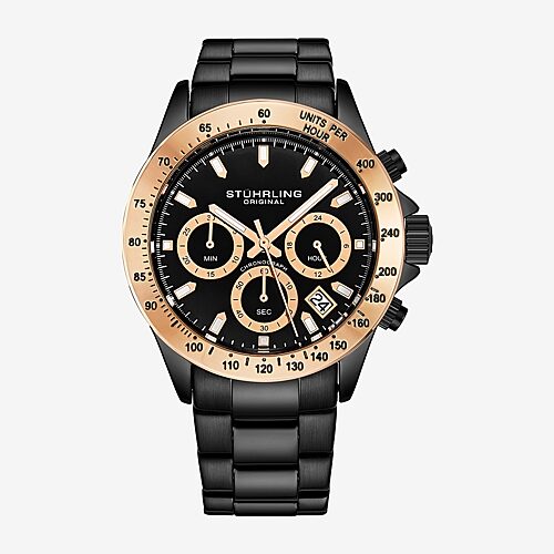 Click here for Stuhrling Mens Chronograph Black Stainless Steel B... prices