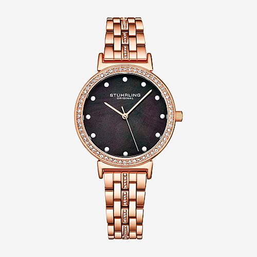 Click here for Stuhrling Womens Rose Goldtone Stainless Steel Bra... prices