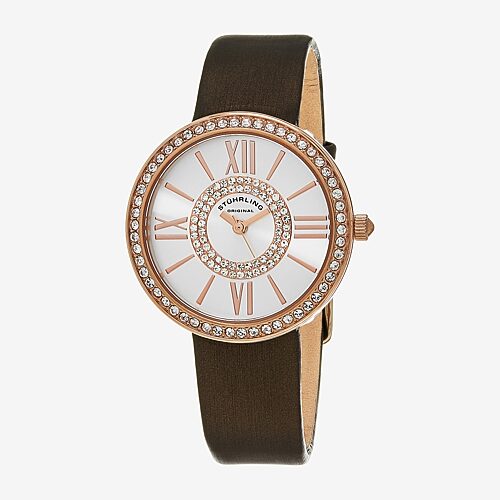 Click here for Stuhrling Womens Brown Leather Strap Watch 566 05... prices