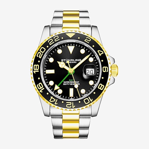 Click here for Stuhrling Mens Gold Tone Stainless Steel Bracelet... prices