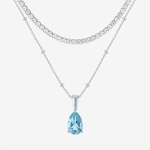 Click here for Gemstone 2-pc. Necklace Set  One Size  Blue prices