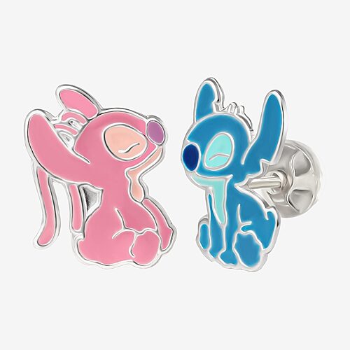 Click here for Sterling Silver 12.9mm Lilo & Stitch Stud Earrings... prices