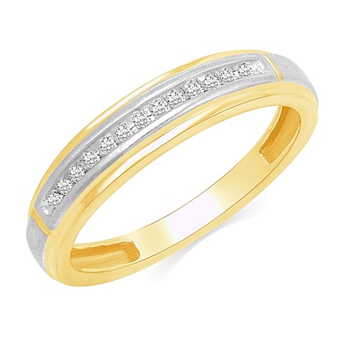 Click here for Womens Natural White Diamond 10K Gold Wedding Band... prices