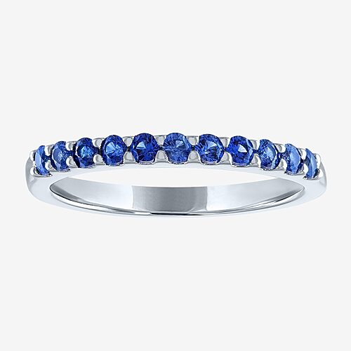 Click here for Gemstone Sterling Silver Stackable Ring  9  Blue S... prices