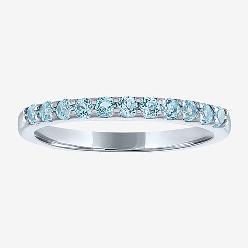 Click here for Gemstone Sterling Silver Stackable Ring  6  Blue T... prices