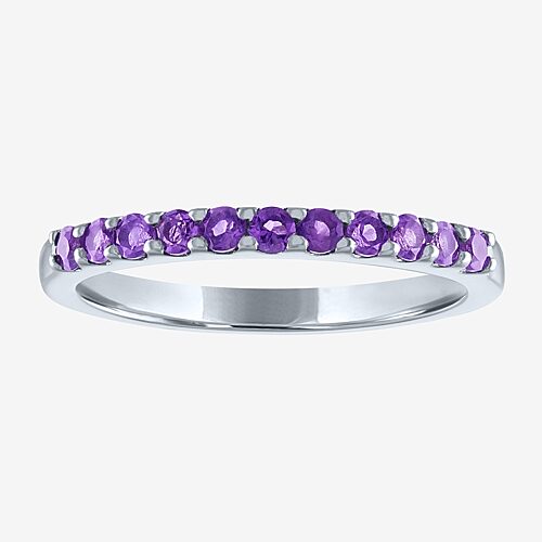 Click here for Gemstone Sterling Silver Stackable Ring  7  Amethy... prices