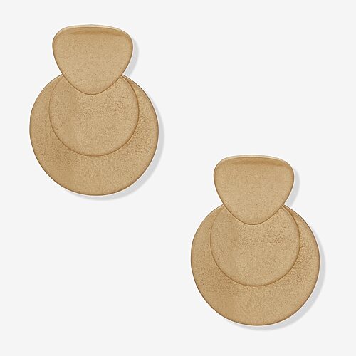 Click here for a.n.a Gold Tone 3 Layer Post Womens Drop Earrings... prices