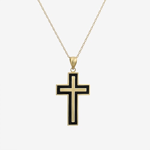 Click here for Mens 14K Gold Cross Pendant  One Size prices