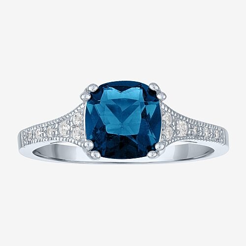 Click here for Gemstone Sterling Silver Cushion Cocktail Ring  7... prices