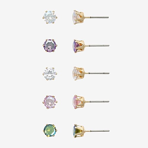 Click here for Mixit Womens Hypoallergenic 5 Pair Earring Set  On... prices