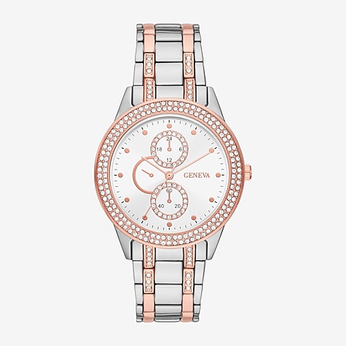 Click here for Geneva Geneva Ladies Womens Crystal Accent Two Ton... prices