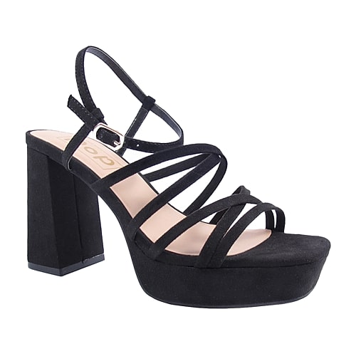 Click here for Pop Womens Kallie Heeled Sandals  9 Medium  Black prices