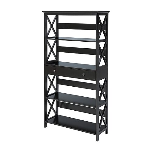Click here for Oxford 5-Shelf Bookcase  One Size  Black prices