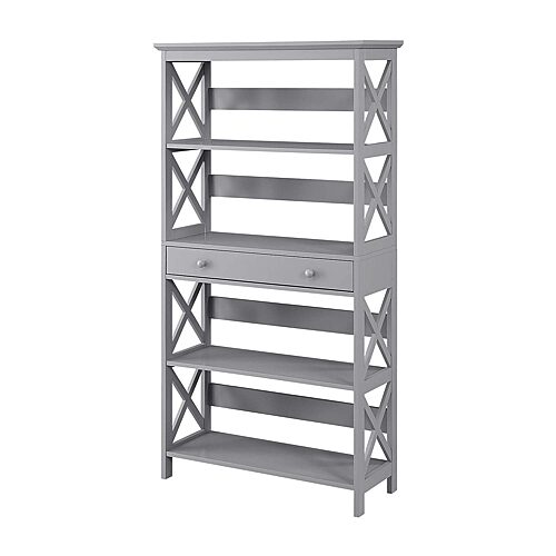 Click here for Oxford 5-Shelf Bookcase  One Size  Gray prices