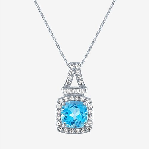 Click here for Womens Genuine Blue Topaz Sterling Silver 18 Inch... prices