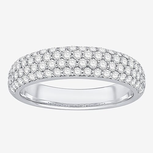 Click here for Micro Pave Womens 4MM 1 CT. T.W. Natural White Dia... prices