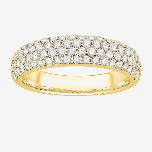 Click here for Micro Pave Womens 4MM 1 CT. T.W. Natural White Dia... prices