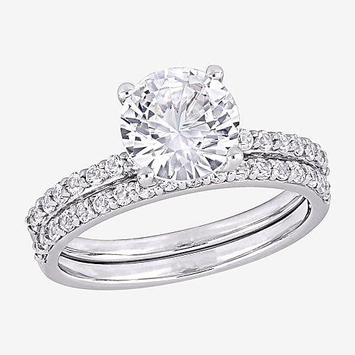 Click here for Womens Lab Created White Sapphire 10K Gold Round S... prices