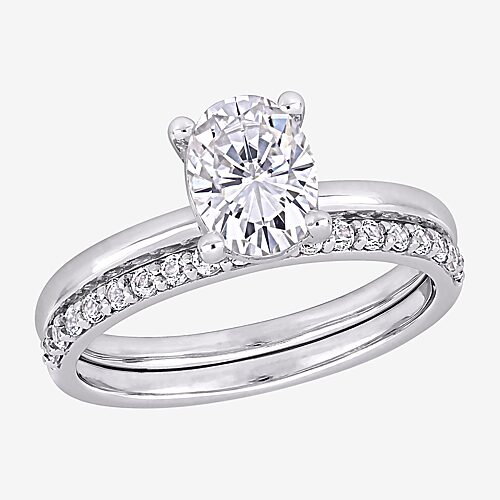 Click here for Womens Lab Created White Sapphire 10K Gold Oval So... prices