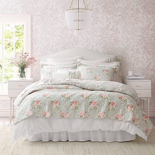 Click here for Laura Ashley(R) Melany Cotton Reversible 3pc. Quil... prices