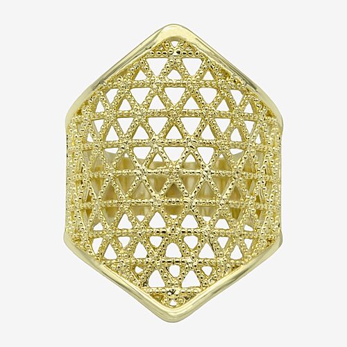 Click here for Sparkle Allure Woven Shield Womens 14K Gold Over B... prices