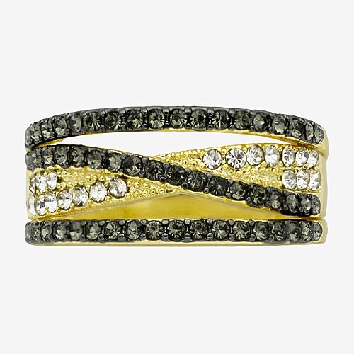 Click here for Sparkle Allure Womens 4MM Black Crystal 14K Gold O... prices
